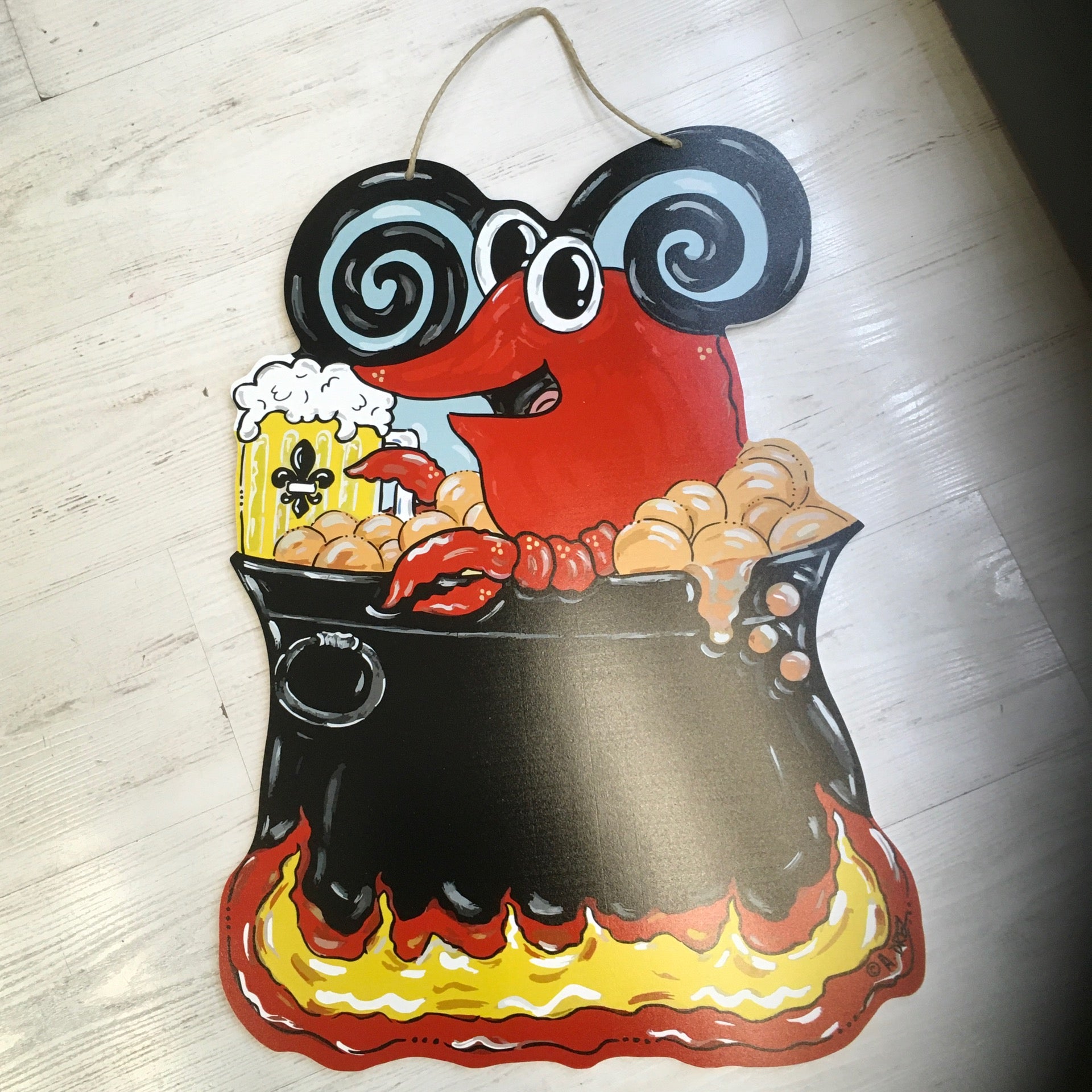 Boiling Crawfish In Pot Cartoon